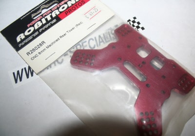 R26028R CNC 6 mm Machined rear tower red Robitronic Protos | R26028R ...